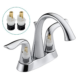 RP25513 Faucet Stem Replacement for Delta two handle Faucet Repair Kit Includes RP24096 Cartridge RP4993 Seat and Spring RP24097 Turn stop1/4, 4 pack