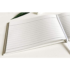 in Loving Memory Funeral Guest Book - Informal Lined Inner Page Format - Boxed - White - Size: 8.9" x 6.7"