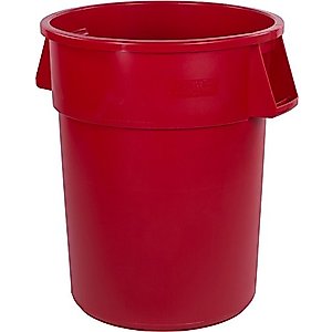 Carlisle FoodService Products CFS 34105505 Bronco Round Waste Container Only, 55 Gallon, Red