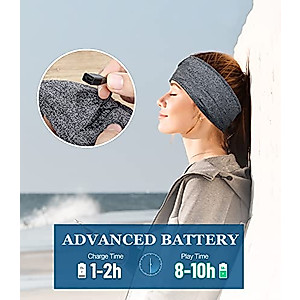 POSNIUD Sleep Headphones Bluetooth Sleeping Headband Sleeping Headphones Cozy Headphones, Ultra-Soft Long Time Play Headphone Band for Side Sleepers, Sleeping Gifts for Women Men