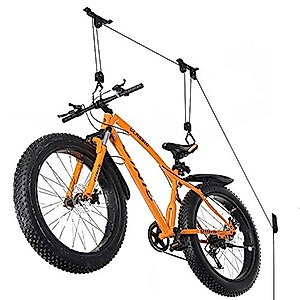 Wallmaster Bike Ceiling Mount Lift Hoist Hanger Storage Rack for Garage Indoor 1 Pack