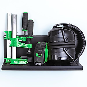 Duck EasyMounts Heavy-Duty Drywall Shelf, Multipurpose Shelf for Garage Organization, Workbenches, Tool Sheds, Pantries, 11.75" x 4.25", Black, 1 Pack