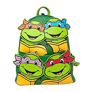 Loungefly TMNT Teenage Mutant Ninja Turtles Squad Womens Double Strap Shoulder Bag Purse