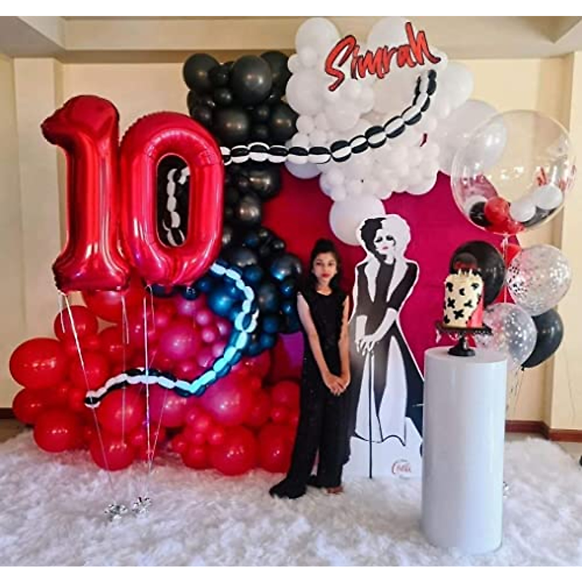 40 Inch Red 10 Number Balloons Giant Jumbo Huge 10 Foil Mylar Helium Number Digital Balloons Red Birthday Mylar Digital Balloons 10th Birthday Anniversary Events Party Decorations Supplies