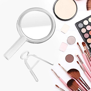 Gotofine Double Sided 1x - 7X Magnification Hand Held Makeup Mirror with Adjustable Stand,Clear (7X)