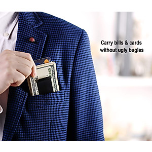 Lindenle Money Clip Spring Steel Cash Clips Large Capacity Minimalist Front Pocket Wallet