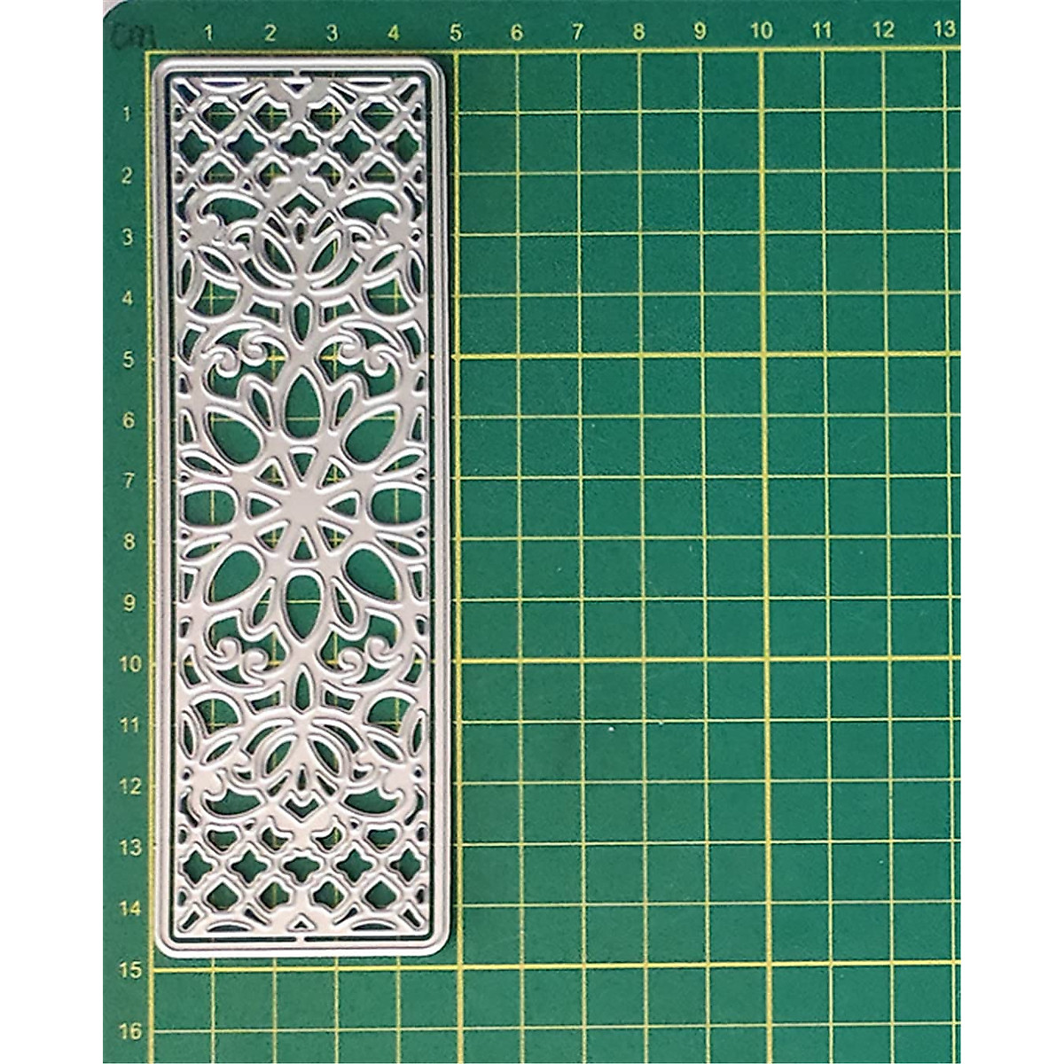 Mvchifay Cutting Dies Metal Stencils Scrapbooking Tool DIY Craft Carbon Steel Embossing Template for Paper Card Making (Flower frame-14.8x5cm)