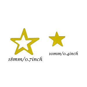 Honbay 60g 2.1 Ounce Gold Star Confetti Star Sequin for Wedding, Birthday, Party, Festival Decorations, Hollow and Solid