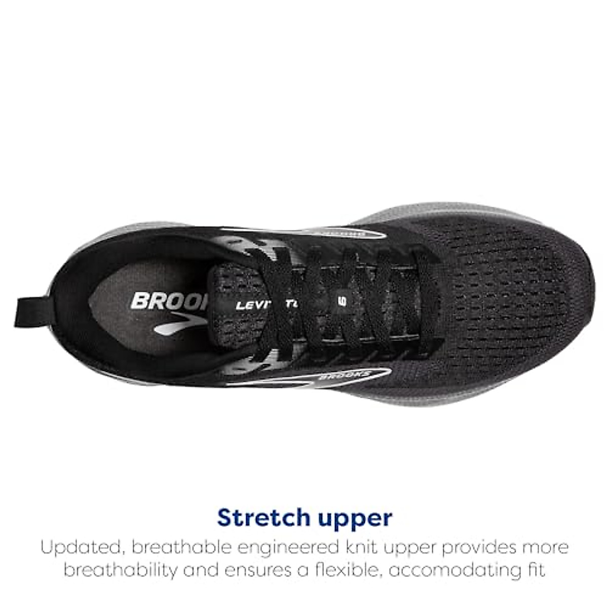 Brooks Women’s Levitate GTS 6 Supportive Running Shoe - Black/Blackened Pearl/White - 9 Medium