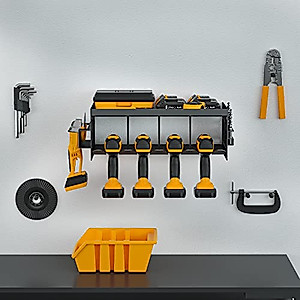 Riuog Power Tool Organizer, Removable combination Design Power Tool Holder,Heavy Power Tool Wall Mount Holder,Cordless drill Power Tool Shelf for Garage and Tool Room