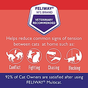 FELIWAY MultiCat Calming Pheromone, 30 Day Refill - 3 Pack