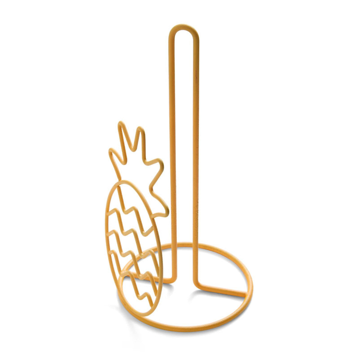 Kamenstein Pineapple Wire Paper Towel Holder, 12-Inch, Radiant Yellow