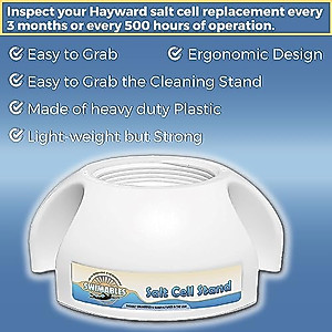 Swimables GLX-CELLSTAND Acid Washing Kit Compatible with Hayward Salt Chlorinator Aqua Rite | Compatible with 520670 Intellichlor & Hayward Salt Cell Cleaning Stand | Salt Cell Cleaner Oring Included