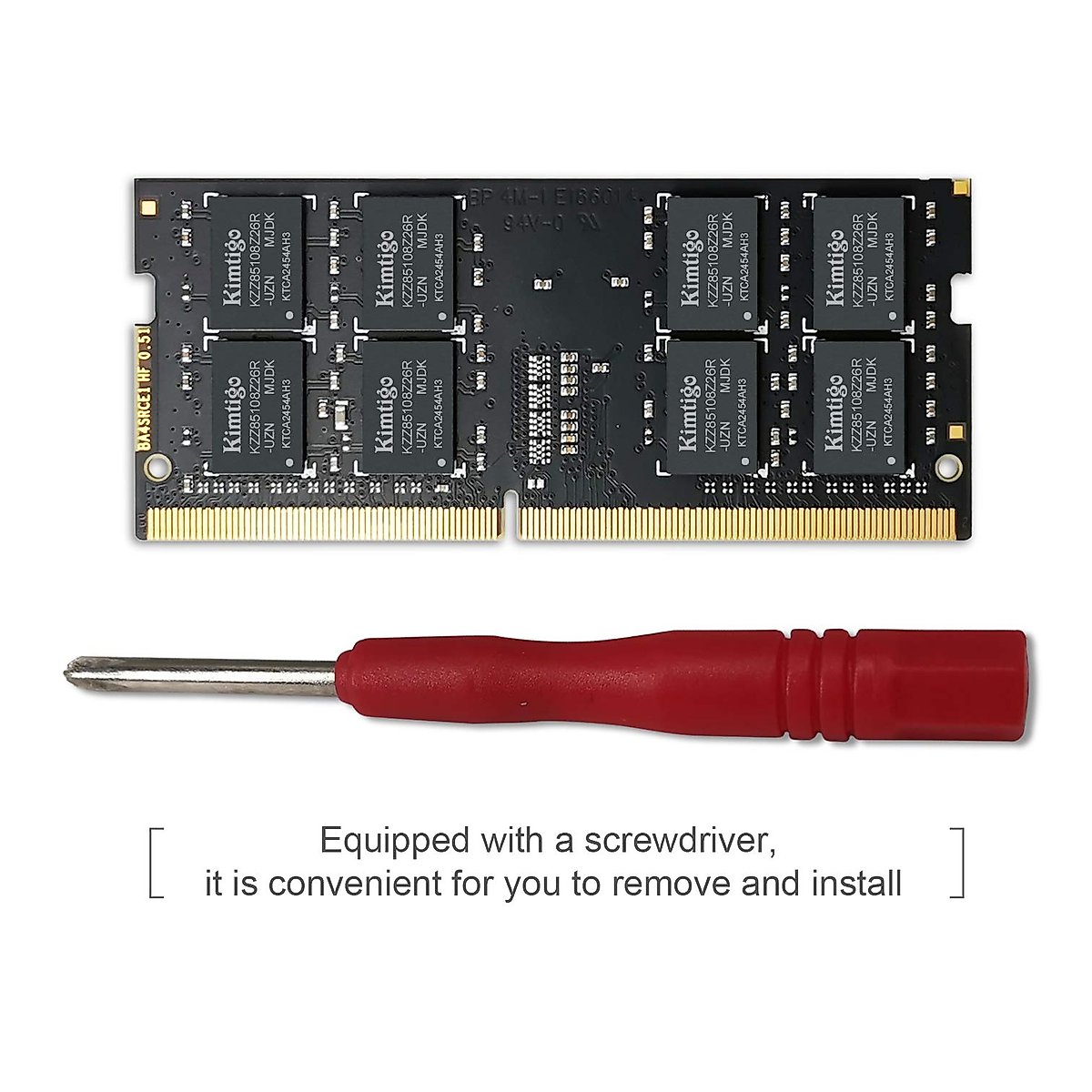 Kimtigo DDR4 16GB Laptop Dram 2666MHz (PC4-21300) CL19 (Compatible with 2400MHz or 2133MHz) 1.2V Notebook (SODIMM) RAM Non-ECC Unbuffered Single Rank 260 Pin PC Computer Memory Module Upgrade