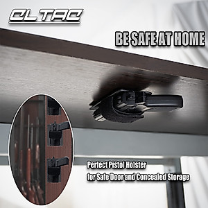 Pistol Holster for Concealed Carry, CCW Universal Holster for Gun Storage, Hook&Loop Handgun Holster for Men and Women, Ambidextrous