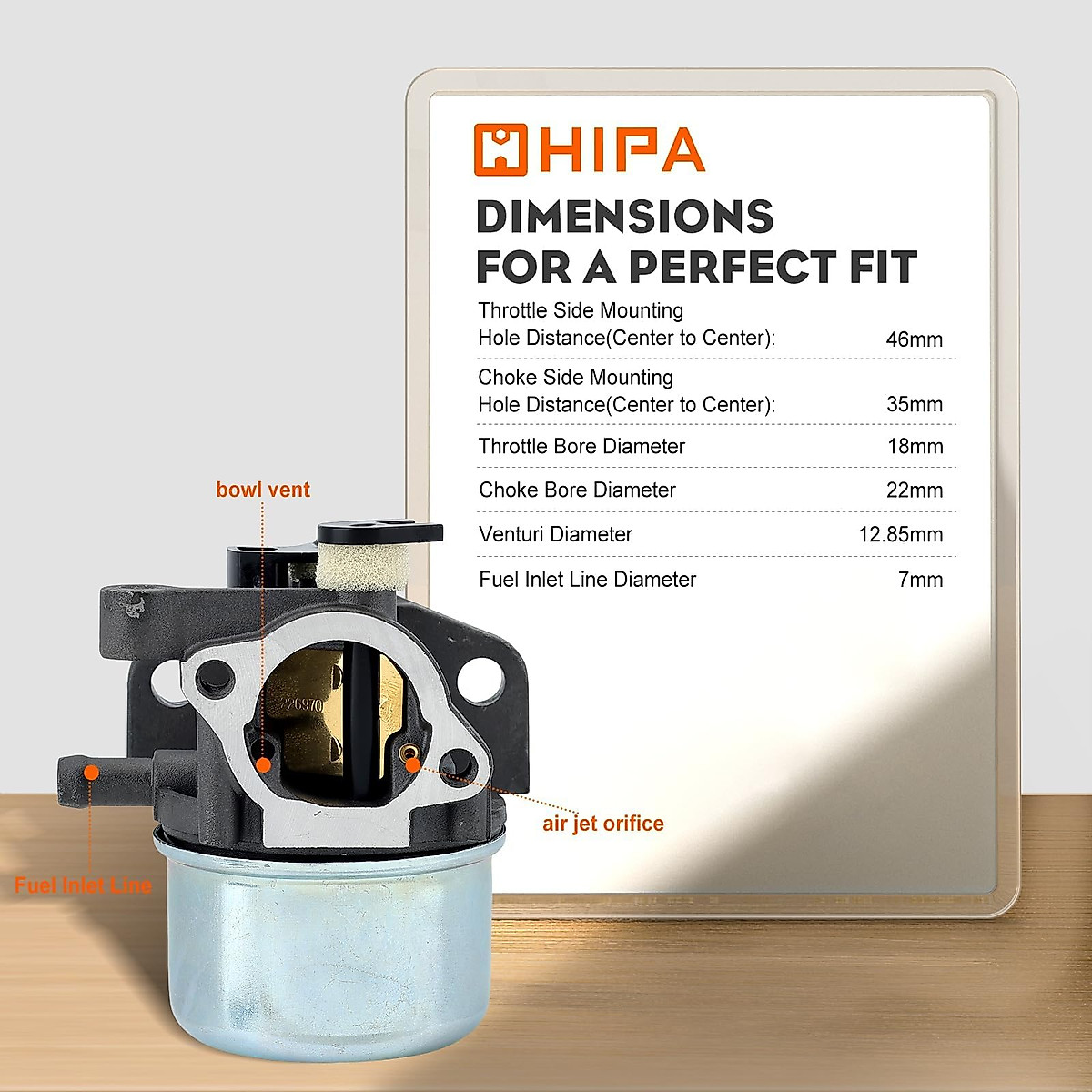 HIPA Carburetor for John Deere JS26 JS20 JS36 JS25 JS28 JS30 MIA11798 JS38 JM26 JM36 Mowmentum Walk-Behind Lawn Mower Replace MIA11798
