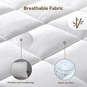 TERISTE 8 Inch Queen Mattress Breathable Gel-Memory Foam Plus Pillowtop Mattress, Cool and Skin-Friendly, Fiberglass Free, Mattress in a Box, CertiPUR-US® Certified