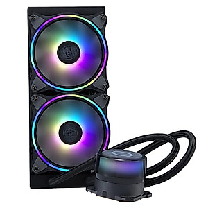 Cooler Master MasterLiquid ML240 Illusion CPU Liquid Cooler - AIO Water Cooling System, 3rd Gen Pump, 2 x 120mm ARGB Halo Fans, 240mm Radiator, ARGB Controller Included - AMD and Intel Compatible
