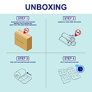 YOOZEKU Outdoor/Indoor All Weather Tufted Wicker Chair Cushions of 3 Pieces, 1 Loveseat and 2 U-Shape Waterproof Cushions for Patio Furniture,Wicker Loveseat,Bench-Navy Blue