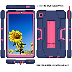 Meifei Case for Samsung Galaxy Tab A7 Lite 8.7" 2021, Heavy Duty Hard PC Soft Silicone Shockproof Rugged High Impact Protective Kickstand Case for Galaxy Tab A7 Lite 8.7 inch (SM-T220 SM-T225)