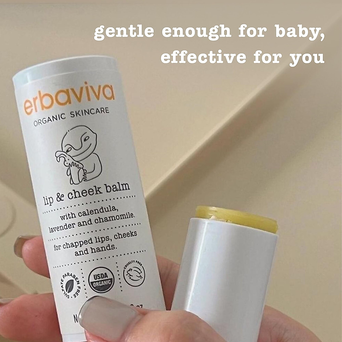 Erbaviva Organic Lip & Cheek Balm 0.6 Ounce