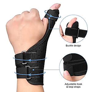 Health Gear Thumb Splint, Thumb Brace, Thumb Splint and Wrist Support Brace, Neoprene Thumb Support Brace Hand Wrist Support Stabiliser Sprain Arthritis for Relieving Thumb Pain