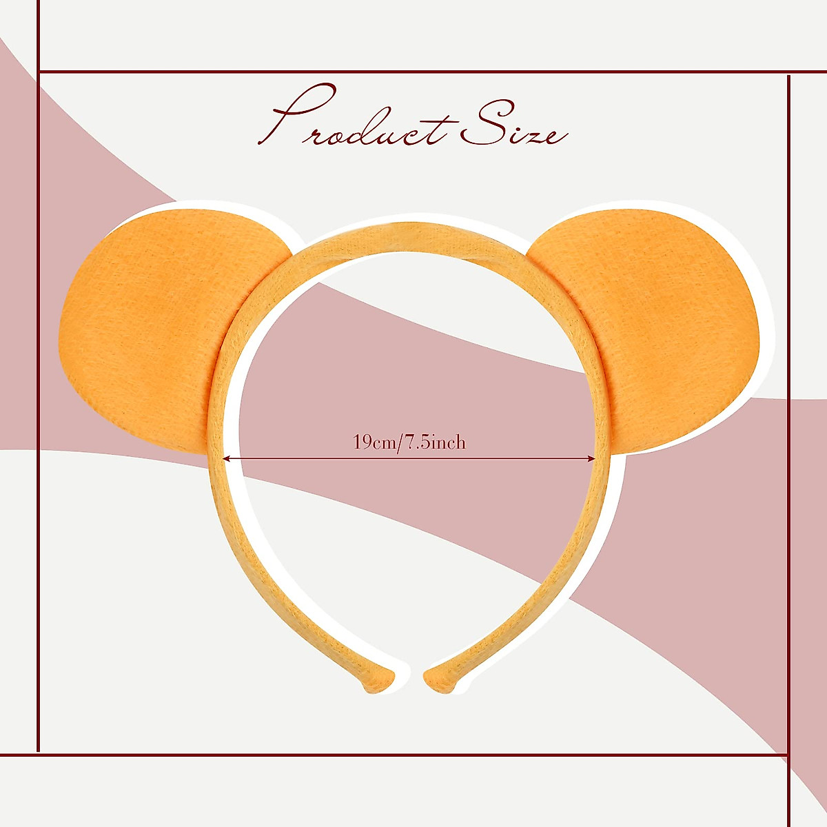 Geyoga 2 Pcs Halloween Bear Costume Kit Red and Yellow Maternity Dress Animal Ear Costume Headband Ear Hair Hoop for Cosplay (Large)