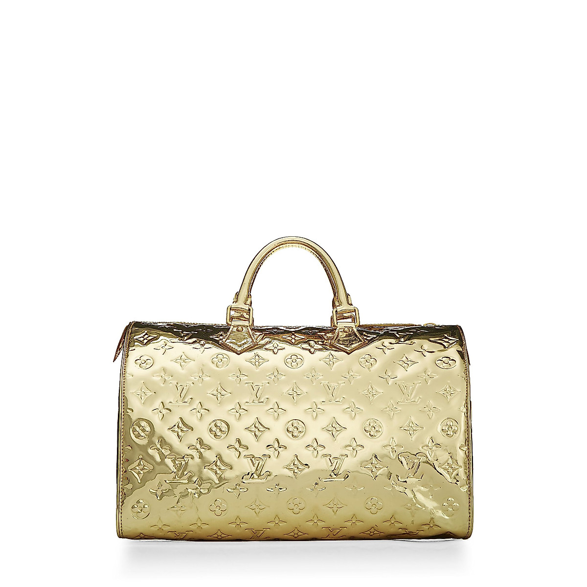 Louis Vuitton, Pre-Loved Gold Monogram Miroir Speedy 35, Gold