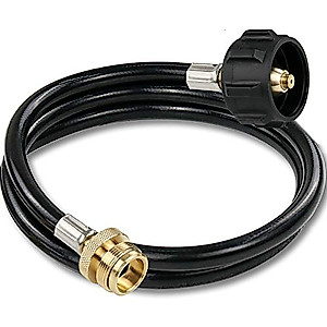 Uniflasy Propane Tank Adapter Hose 5 Feet 1lb to 20lb Converter for QCC1/ Type1 Propane Tank, LP and Gas Grill Replacement Hose Adapter Conversion Kit, 16.4oz Tank Converter Connects Barbeque Assembly