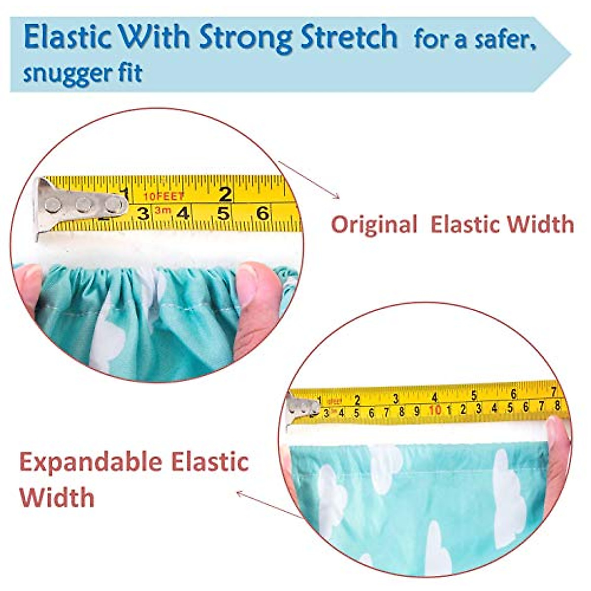 Crib Sheets Neutral, 2 Pack Fitted Crib Sheets Set, Printed Crib Sheets for Boys and Girls, Soft and Breathable Silky Microfiber Baby Sheet Fits Standard Crib and Toddler Mattress, Elephant & Clouds