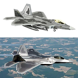 HANGHANG 1/100 Scale F-22 Raptor Airplane Model Diecast Military Fighter Plane Model for Collection and Gift