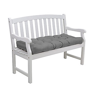 Classic Accessories Outdoor Bench Cushion, Moon Mist, 54" W x 18" D x 5" Thick, Outdoor Bench, Bench Cushions, Outdoor Cushions