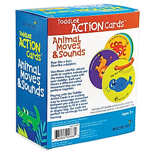 MOLLYBEE KIDS Toddler Action Cards Animal Moves and Sounds, Gifts for Ages 2+