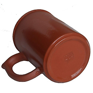 Liang baobao Purple Sand Clay Tea Cup 500ml Chinese Zisha Teacups Handle Lip Mugs (Red)