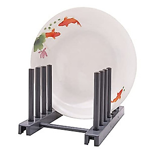 homozy Generic Plastic Bowl Lid Drying Rack Holder Drainer Storage Holder Organizer Closet , Gray