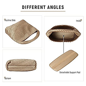 Ynport Woven Tote Handbags for Women Large Summer Beach Hobo Bag Fashion Handmade Top-handle Shoulder Bag with Clutch Purse