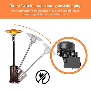 IDEASURE Patio Heater Replacement Parts for Outdoor Heaters, 13.8'' Long Thermocoupler & Dump Switch Safety Sensor for Propane Gas Heaters Room Heaters Garden Tower Heaters