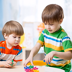 Play Build Building Toys, 50 Piece Connecting Toy Figures for Preschool & Kindergarten Classrooms, Kids STEM Learning Toy, for Boys & Girls Ages 3+