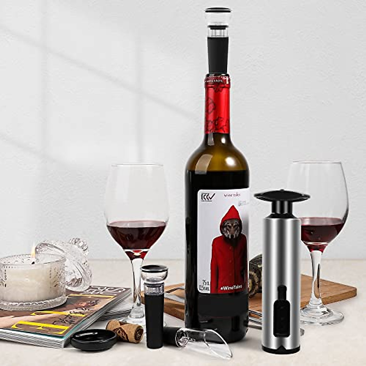 Wine Opener Multifunctional Corkscrew Bottle Opener (5 in 1)