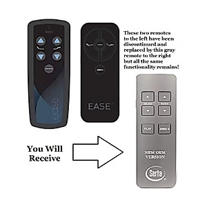 Replacement Remote Compatible with Ease 1.0 2.0 3.0 or 4.0 Sealy (New Gen Grey Version) for Adjustable Beds