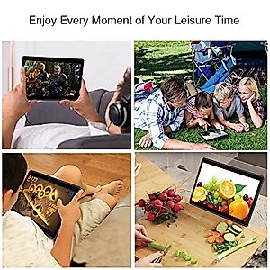 PRITOM 10'' Tablet Android 10 Phone Tablet with SIM Slot, 64GB Quad Core, IPS Touchscreen, 8MP Rear Camera WiFi GPS Bluetooth USB C, Support 3G Phone Call, Black