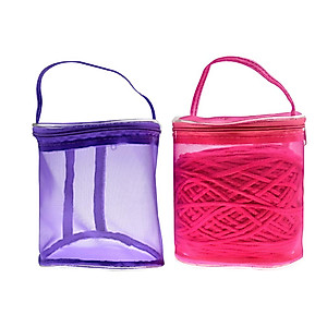 Ciieeo Portable Knitting Yarn Balls Accessories Storage Tote Bags Knitting Bag Yarn Mesh Container Empty Yarn Basket Mesh Storage Bag Knitting Yarn Bag Yarn Tote Crochet Organizer Travel