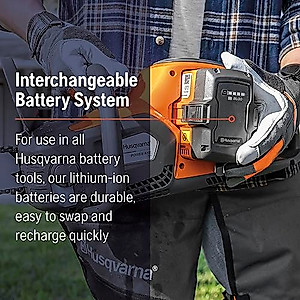 Husqvarna Power Axe 350i Cordless Electric Chainsaw, 18 Inch Chainsaw with Brushless Motor and Quiet Superior Cutting Power, 40V Lithium-Ion Battery and Charger Included