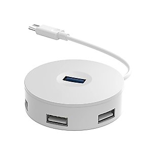 CUJUX USB HUB USB 3.0 USB 2.0 USB C HUB HUB 4 Port Computer Accessories USB Adapter (Color : White)