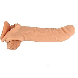 Threaded mace Condom Cock Sleeve Male Condom Adult Lock fine Ring Extended Sleeve Crystal S-leeve (8INCH)