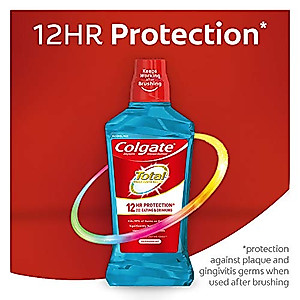 Colgate Total Pro-Shield Alcohol Free Mouthwash, Peppermint - 500mL, 16.9 fluid ounce