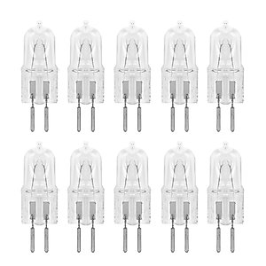 GY6.35 Light Bulb 10 Pack Halogen JCD 75W Replacement T4 Q75/GY6.35/CL/120V Clear Lens Wax Melter Plugin Warmer Counter Lighting Kitchen Bathroom Mirror Fixture Oven Aromatherapy Lamp Lighting 75 Watt