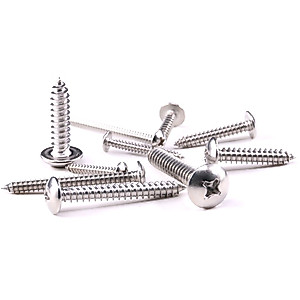Hilitchi 304 Stainless Steel Hex Washer Head and Phillips Truss Head Self Drilling Sheet Metal Tek Screws Assortment Kit (Phillips Truss Head)