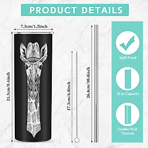 Layhit 4 Sets 20 oz Sublimation Tumbler Stainless Steel Blank Skinny Tumblers with Lids and Straws Brushes Double Wall Insulated Straight Sublimation Cups Water Coffee Mug for Travel Gift DIY, Black