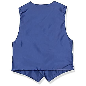 Van Heusen Boys' 4-Piece Formal Suit Set, Vest, Pants, Collared Dress Shirt, and Tie, Blue Jean, 8